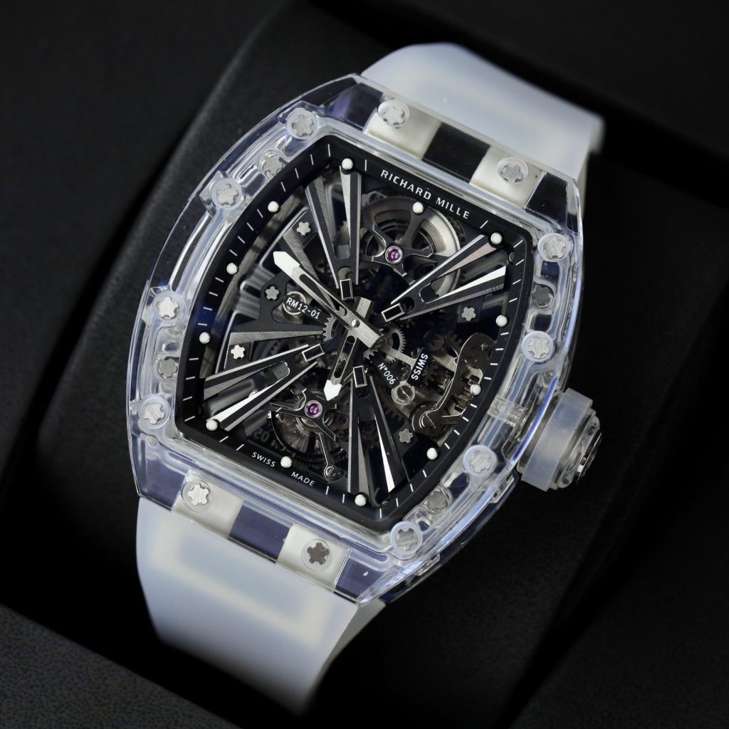 Đồng Hồ Richard Mille RM12-01 Sapphire Tourbillon Chế Tác 1:1 44mm ...