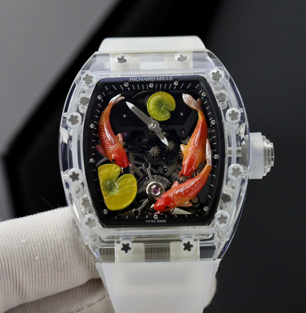 Đồng Hồ Richard Mille RMS-10 Tourbillon Koi Fish Chế Tác Vỏ Sapphire ...