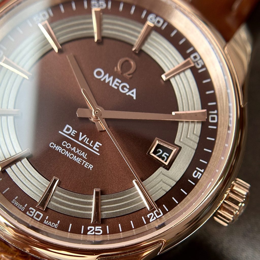 Đồng Hồ Omega De Ville Hour Vision Co-Axial Màu Nâu Rep Cao Cấp 41mm ...
